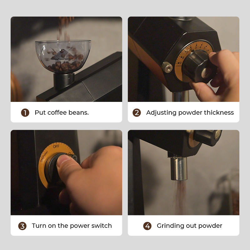 Moseener Stainless Steel Coffee Espresso Grinder Industrial Commercial ...