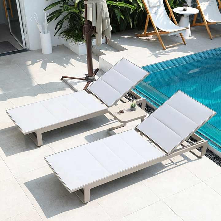 Outdoor Teslin Mesh Waterproof and Sunscreen Beach Lounge Chairs ...