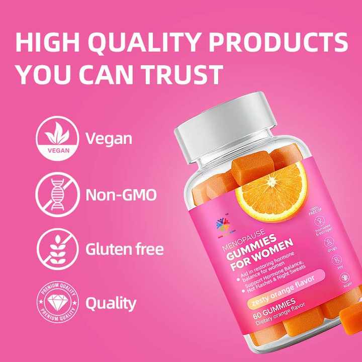 Private Label Clinically Proven Menopause Gummies 60 Count for Hormone ...