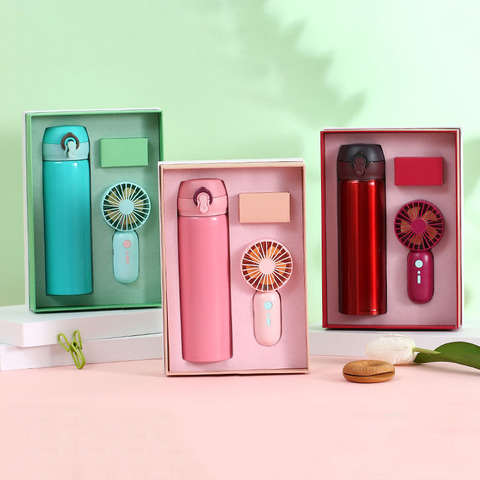 Custom Promotional Gift Sets Small Fan and Umbrella Gift Set Business ...