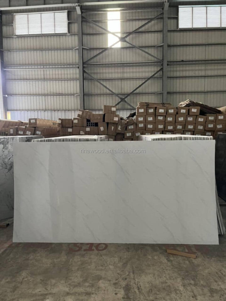 Modern PVC Marble Wall Panel UV Coated Geometric Pattern for Hotel or Apartment Alternatives ...