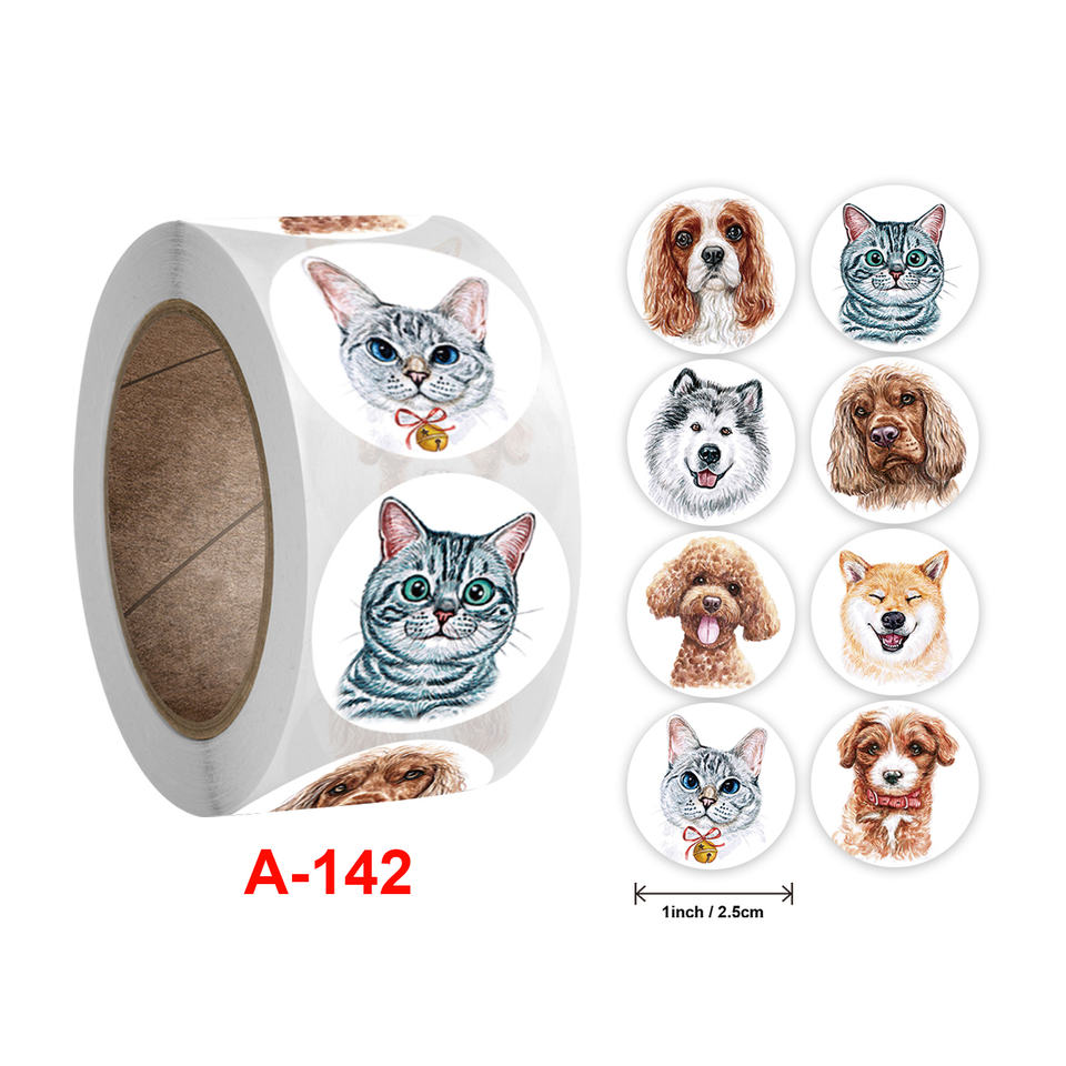 Cute Cartoon Animal Encouragement Children Label Decoration Gift Cat ...