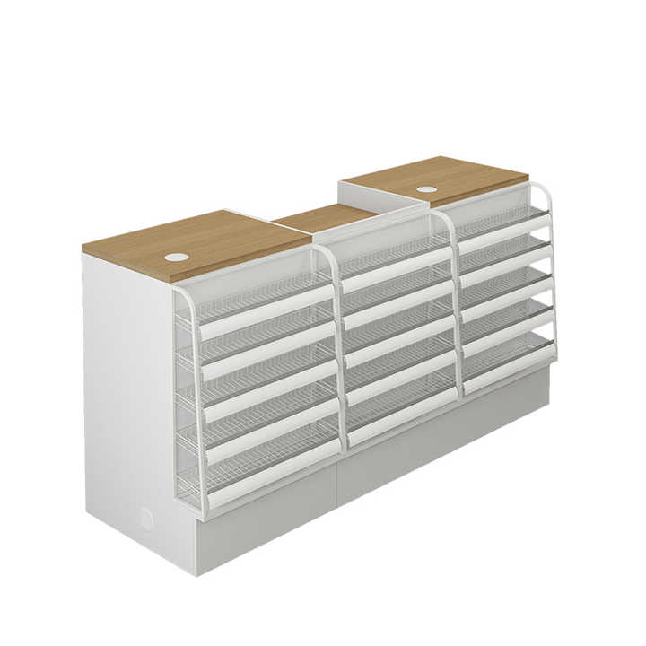 Adjustable Checkout Counter Convenience Store Retail Display Counter ...