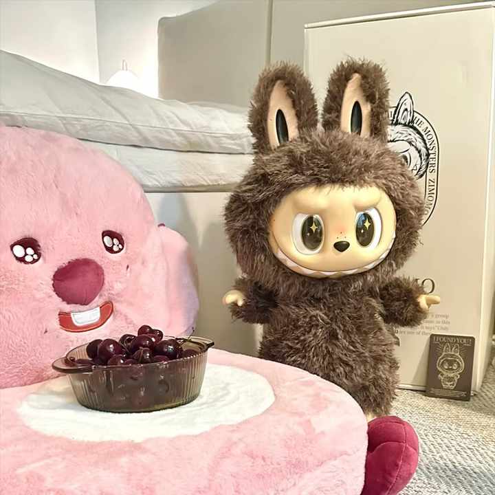 Genuine Zimomo I Found U Enamel Figure 58cm Labubu Doll