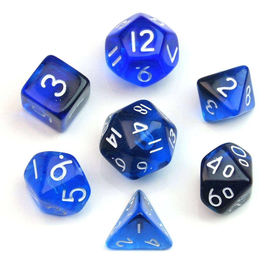 Mini Dice Set Tiny Small Acrylic Two-color Polyhedral Dice Set for DND ...