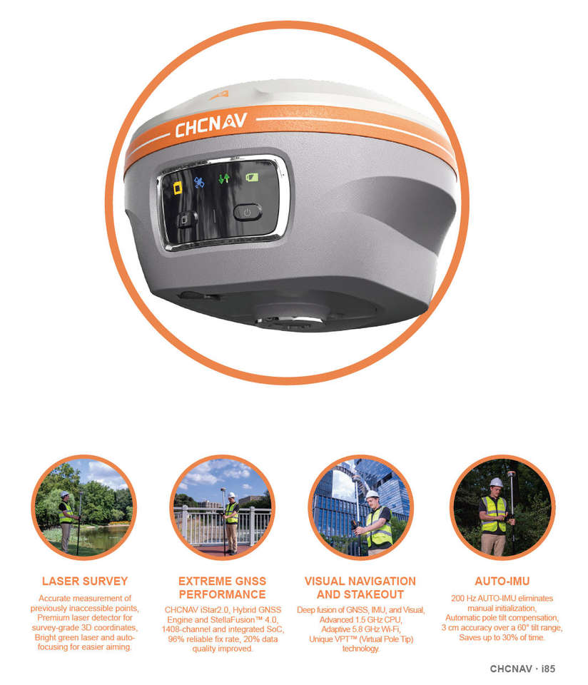 CHCNAV I85 GNSS Receiver: Precision GPS Survey Equipment for Accurate ...