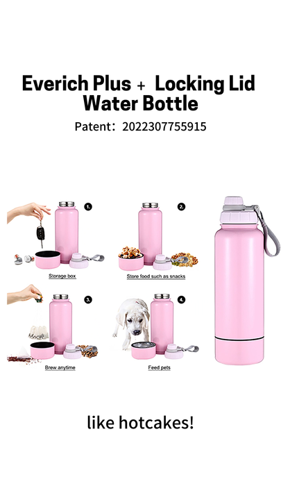 Everich 40oz Custom Double Wall Vacuum Flask Insulated Stainless Steel ...