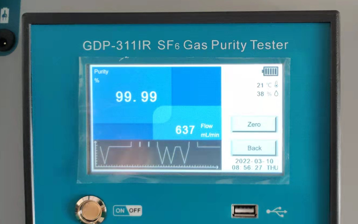 HV HIPOT on-Site SF6 Gas Purity Tester GDP-311IR Portable Gas Analyzer