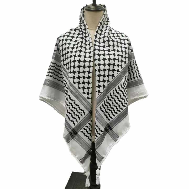 Handmade Royal Palestinian Keffiyeh Shemagh Scarf 130x130cm, Quick Dry ...
