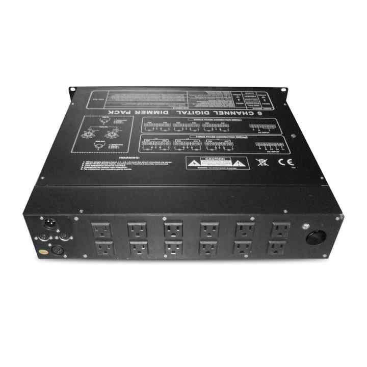 6 Channel Light Digital DMX Dimmer - Stage Lighting Power Box