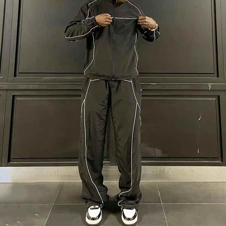 Wholesale Polyester Tracksuits with Nylon Jacket Suits