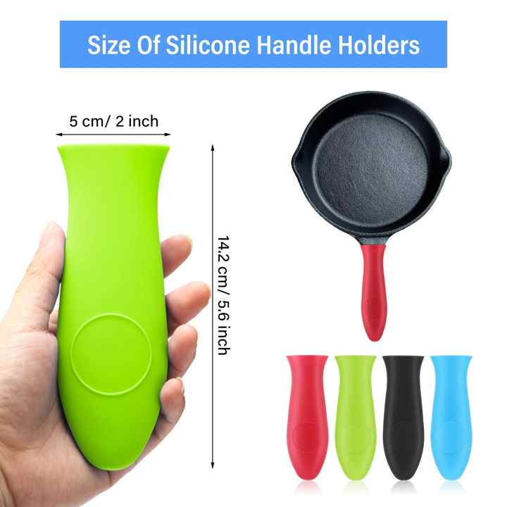 Silicone Hot Handle Holder Pan Handle Covers Silicone Pot Grip Sleeve ...