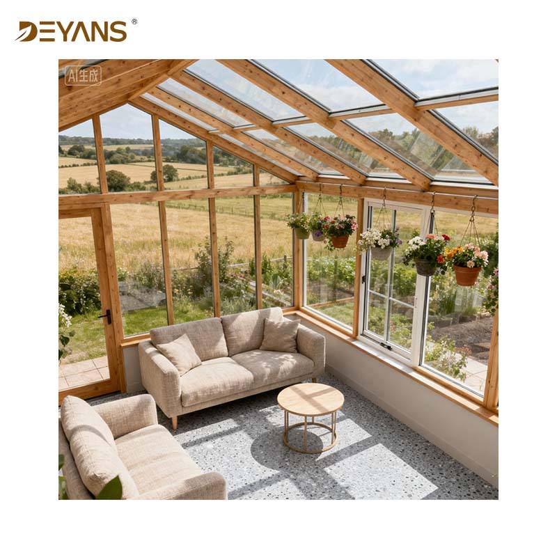 Modern Design Aluminium Freestanding Sunroom Double Glazed LOWE Glass ...