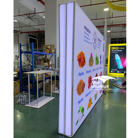 6.5ft Backlit Light Box Counter - Portable Exhibition Display