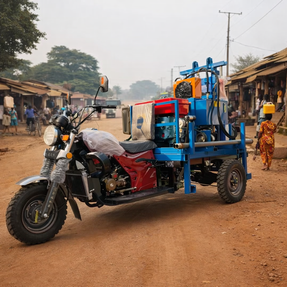 Motorcycle Towed Water Well Drilling Rig Upgraded Gearbox Diesel Fully ...