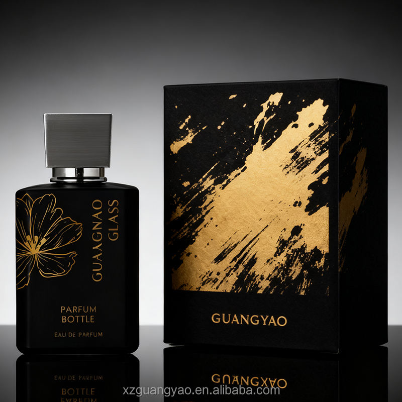 Custom Perfume Empty Bottle 50ML Square Crimp Men Glass Perfume Mist ...