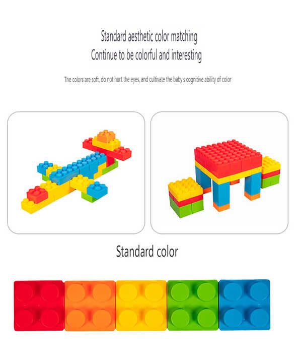 Moetry 45PCS Large Plastic Brick Block Toy for Kids