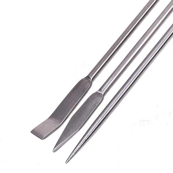 12Pcs Stainless Steel Lab Spatula Micro Scoop - 22cm Long Sampling ...