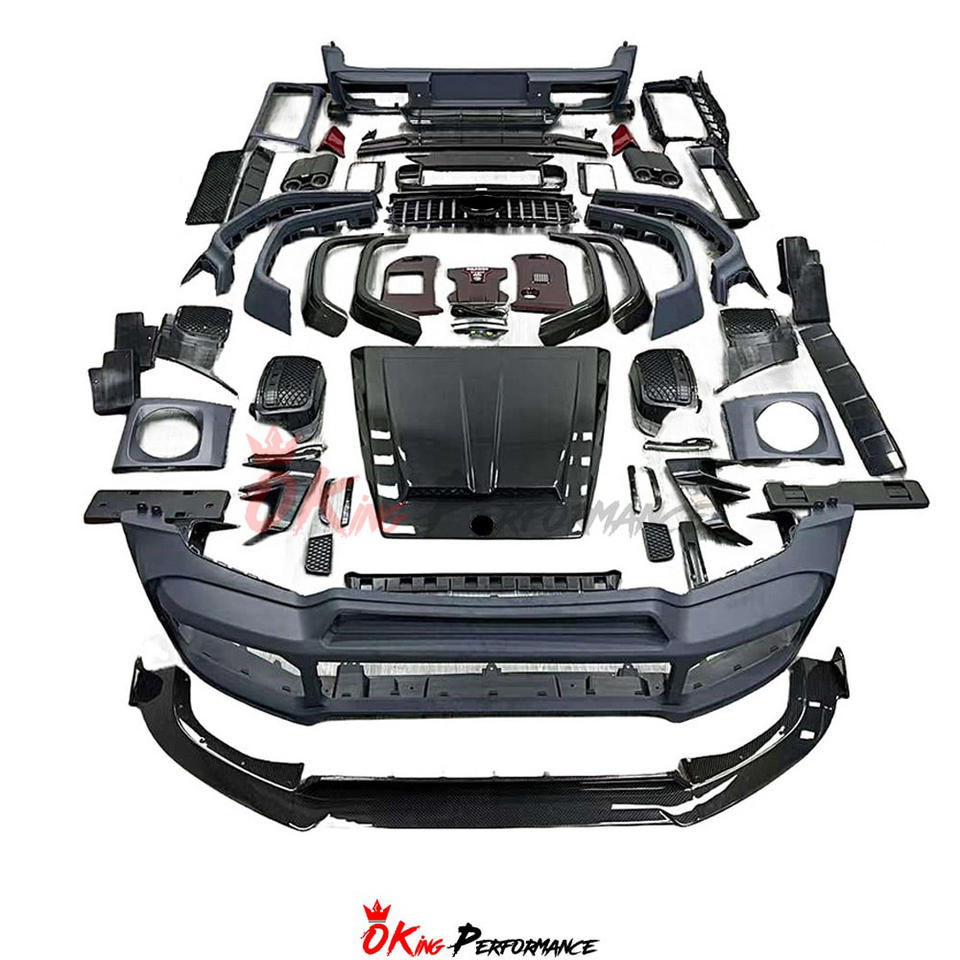 Rocket G900 Style Full Body Kit Dry Carbon Fiber Aero Kit for Mercedes Benz G Wagon W464 AMG G63 ...