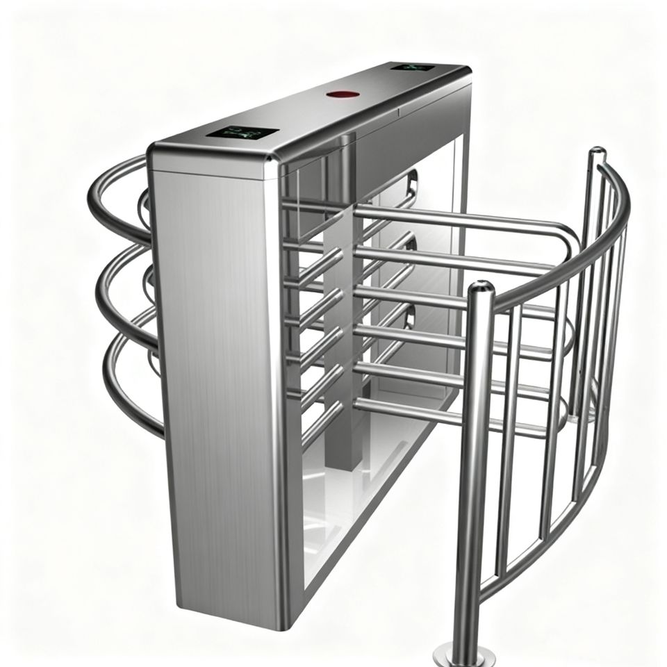 Half Height Revolving Turnstile 0.2s Opening Brushless Motor 2-Way IC ...