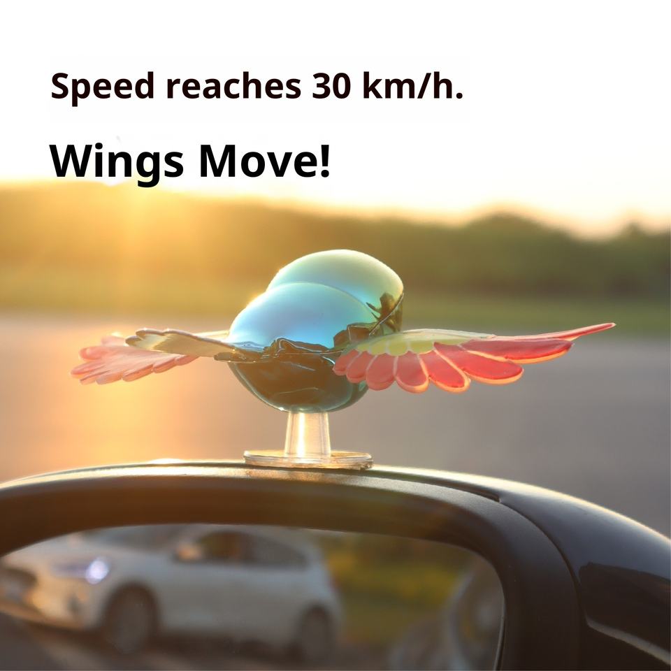 2026 Frozen Plastic Flying Bird Wings Ornaments for Car Rearview Mirror ...
