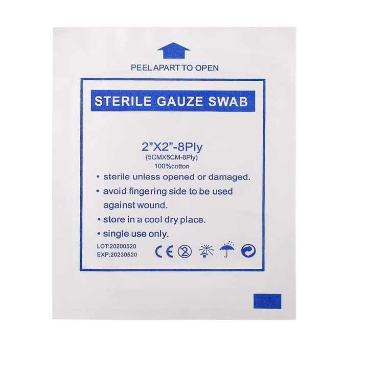 Sterile Medical Cotton Gauze Swabs - 5x5cm, 7.5x7.5cm, 10x10cm