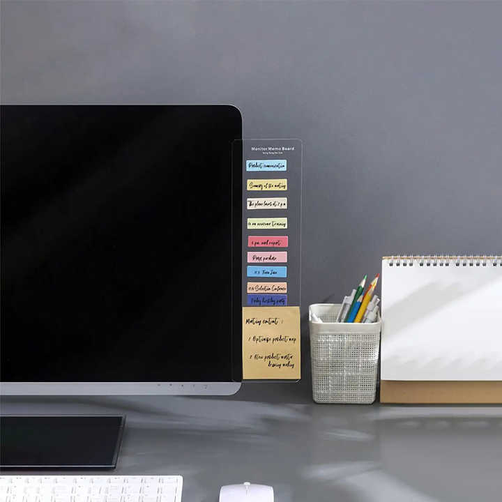 Sticky Notes Reminder Acrylic Monitor Memo Board Computer Monitor Side ...