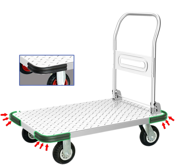 500kg-1500kg Loading Durable Steel Plate Logistics Cart Trolley Heavy ...