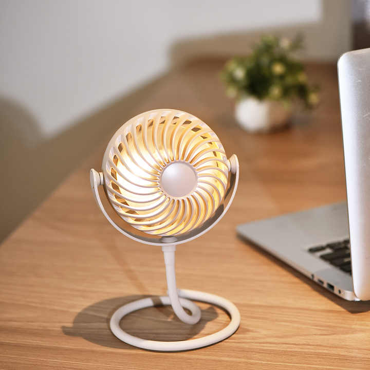 2025 New Flexible Gooseneck Ball USB Rechargeable Mini Fan Foldable ...