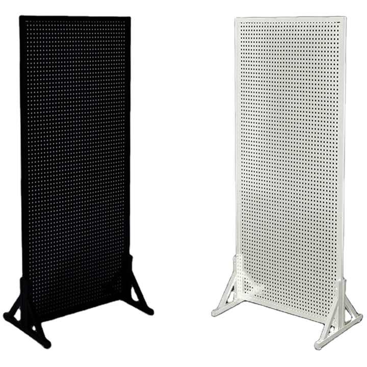 Movable Wheeled Double-Sided Metal Pegboard Hardware