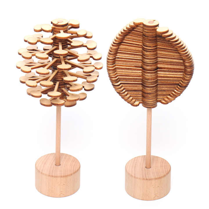 Wooden Fibonacci Sequence Spinning Magic Wand - Lollipopter