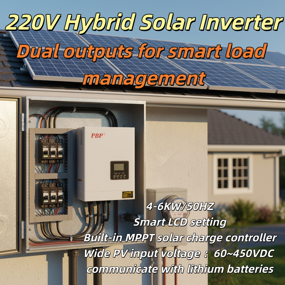 High-efficiency 4kW Solar Inverter 230V PV AC Dual Input Pure Sine Wave ...