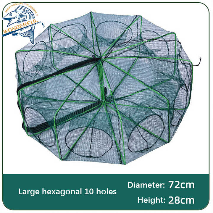 Folding Ground Trap - Efficient Fishing for Shrimp & Crabs