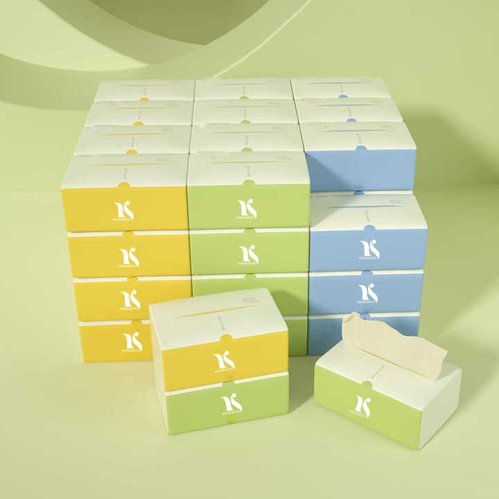 Factory Disposable Unbleached Bamboo Pulp Facial Tissue Customized Soft ...