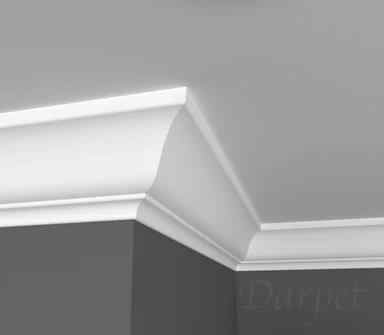 White Primed Wood Decorative Ceiling Cornice Moulding