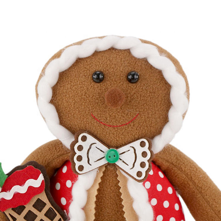 Zaves Brown Christmas Gingerbread Man Standing Plush Dolls Pair ...