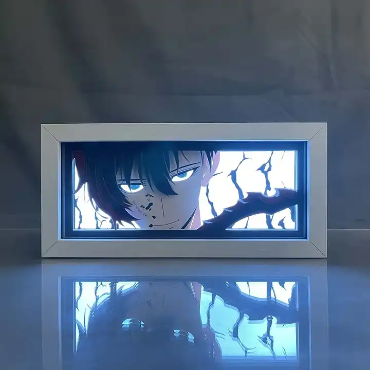Solo Leveling Sung Jin Woo Anime Light Box for Bedroom Decor Led Night ...