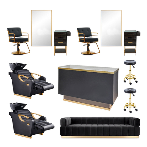 Whole Set Salon Furniture Hair Styling Chair And Mirror Station Salon ...