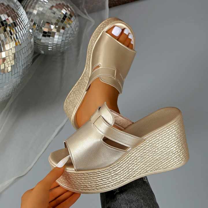 2025 Summer Wedges Sandals for Women Fashion Platform Sandals High ...