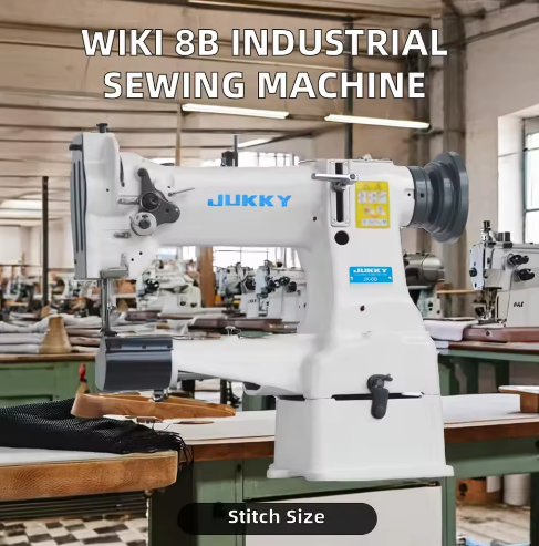 JUKKY 8B Cylinder Arm Compound Feed Single Needle Walking Foot Industrial Shoes Heavy Duty ...