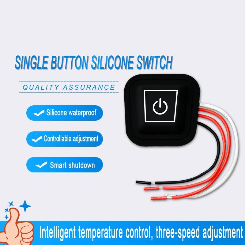3-speed heating clothes button silicone control switch single button ...