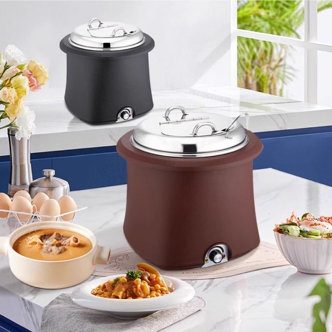 Commercial Buffet 10L Large Capacity Soup Warmer Adjustable Temperature ...