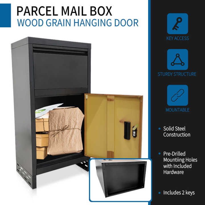 JH-Mech Smart Mailbox Parcel Delivery Box Lockable Anti-Theft Wall ...