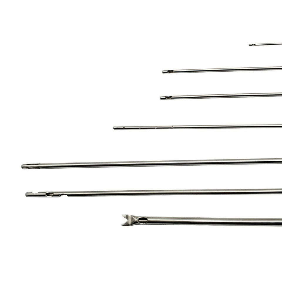 German Grade Stainless Steel Liposuction Cannula Set Reusable Manual ...