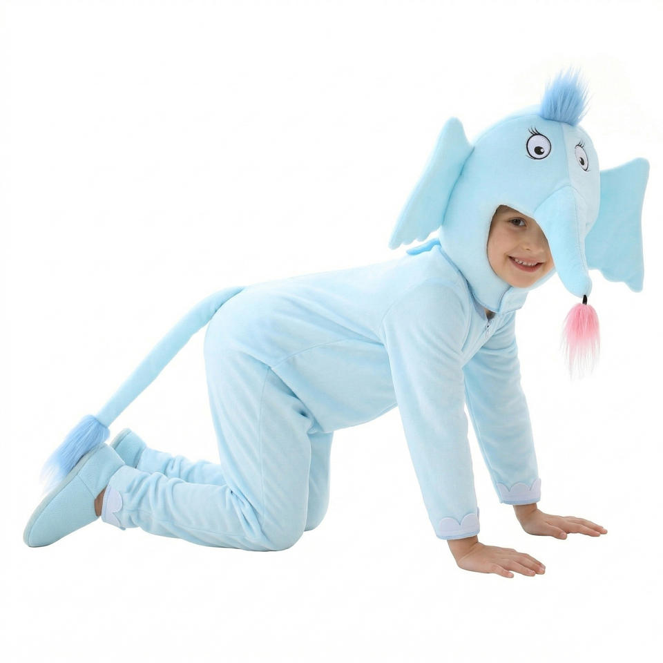 Baige Kids Blue Elephant Costume Animal Cosplay Outfit World Book Day ...