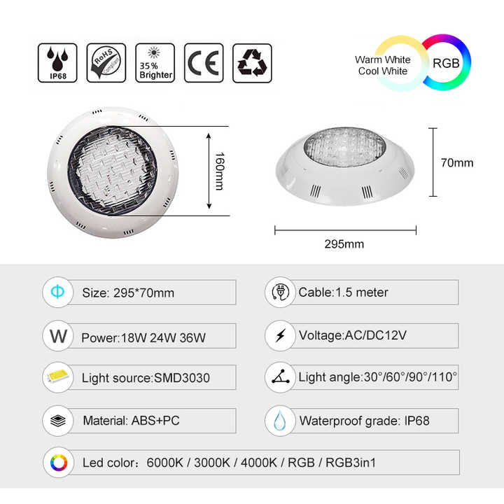 IP68 Swimming Pool Lamp - RGB LED Pool Lights by Jiadengcai