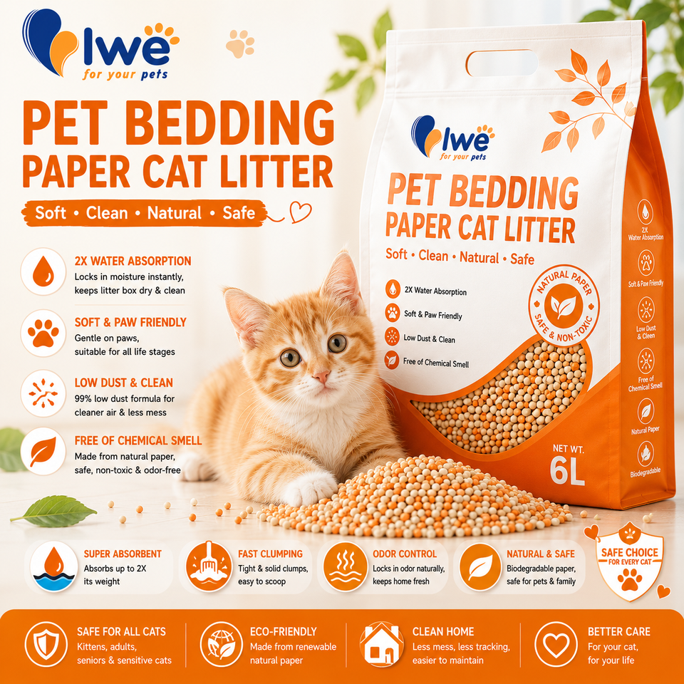 Compressed Pellet PET Bedding Paper Cat Litter Easy Clean No Tray ...