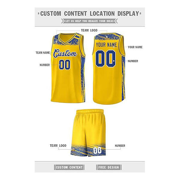 Personalized Basketball Uniform Team Uniform Sublimated Jersey Set ...