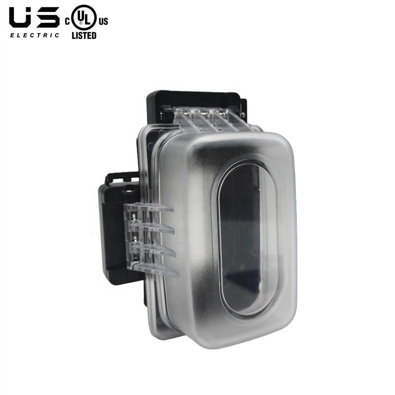 1-Gang Plastic Weatherproof Vertical Horizontal Mount Outlet Box IP65 ...