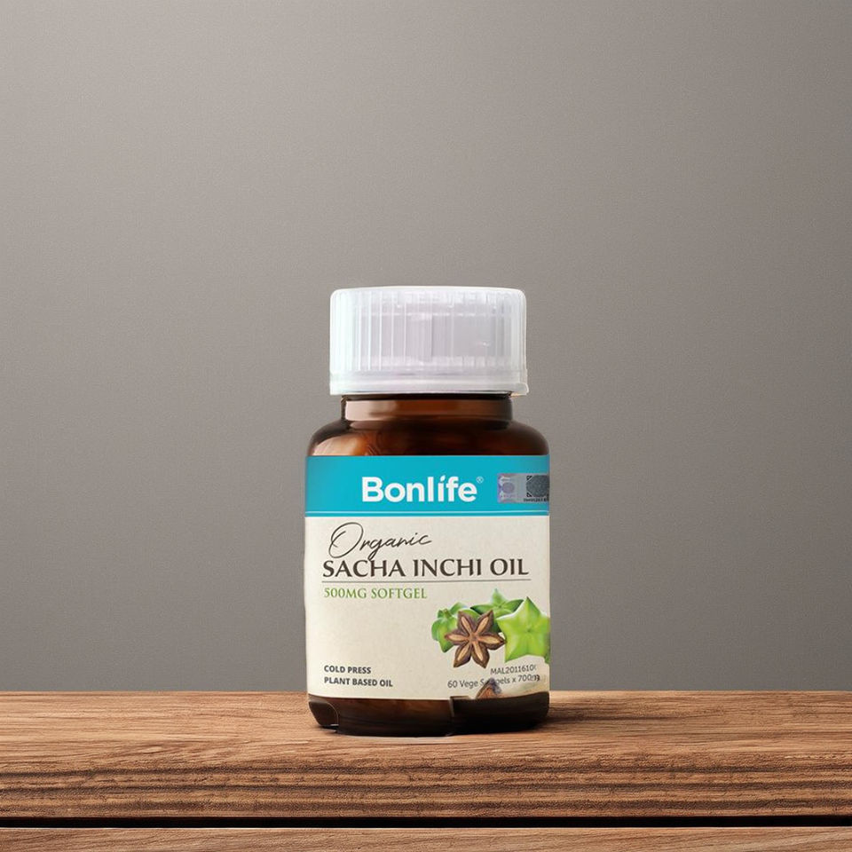 Bonlife Sacha Inchi Oil Softgels 500mg for Joint Flexibility & Healthy ...